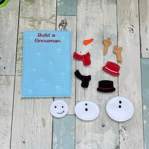 Build a Snowman Busy Book Page, Playtime, Quiet Time, Learning, Fine ...