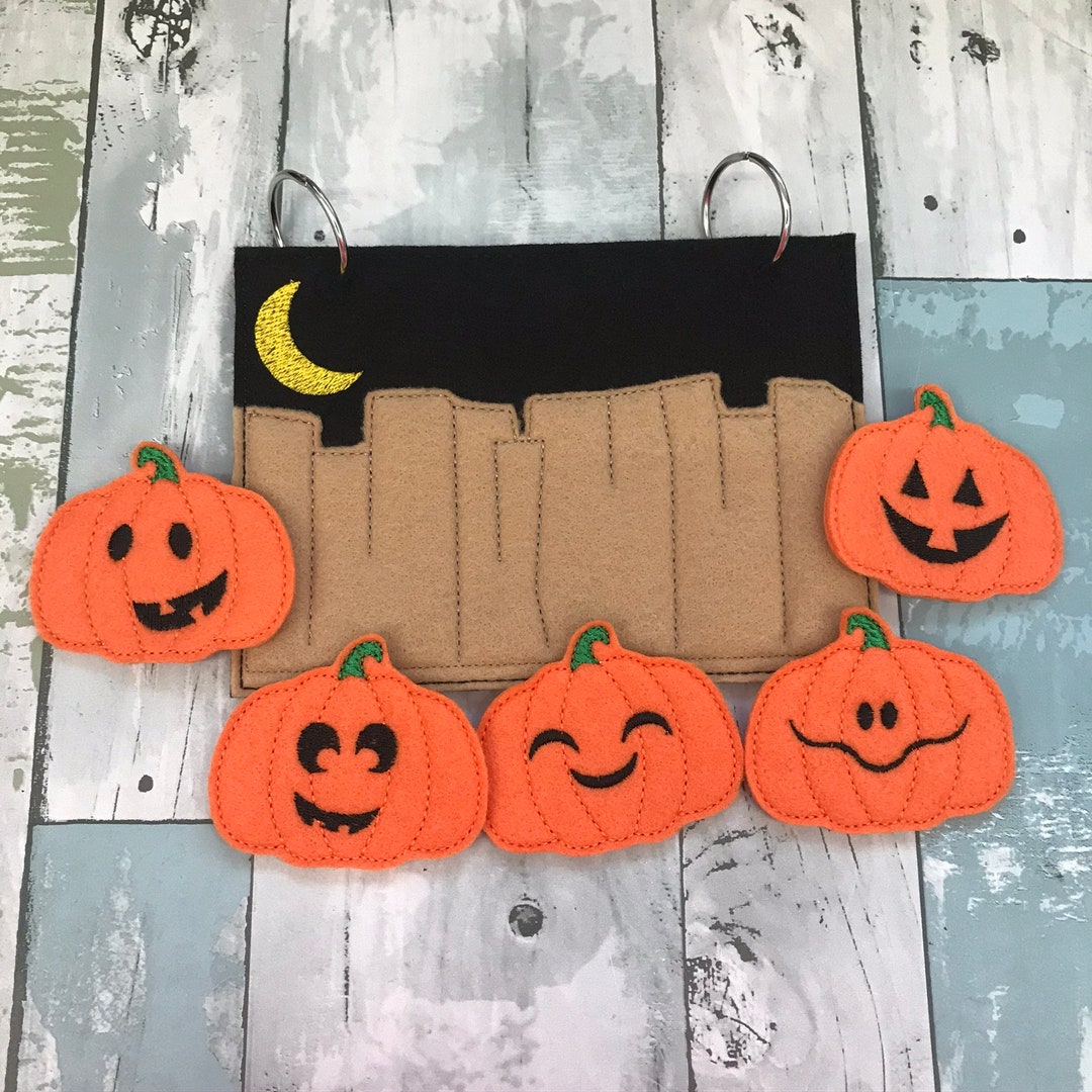 5 Little Pumpkins Busy Book Page, Playtime, Quiet Time, Learning, Fine ...