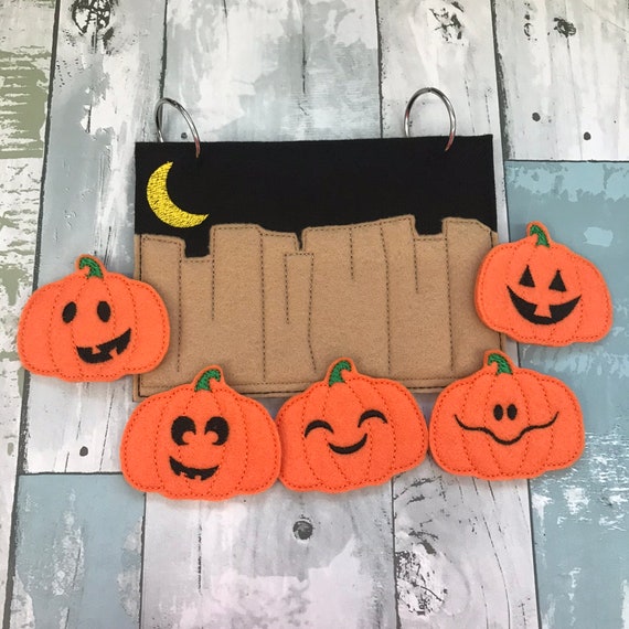 5 Little Pumpkins Busy Book Page Playtime Quiet Time | Etsy