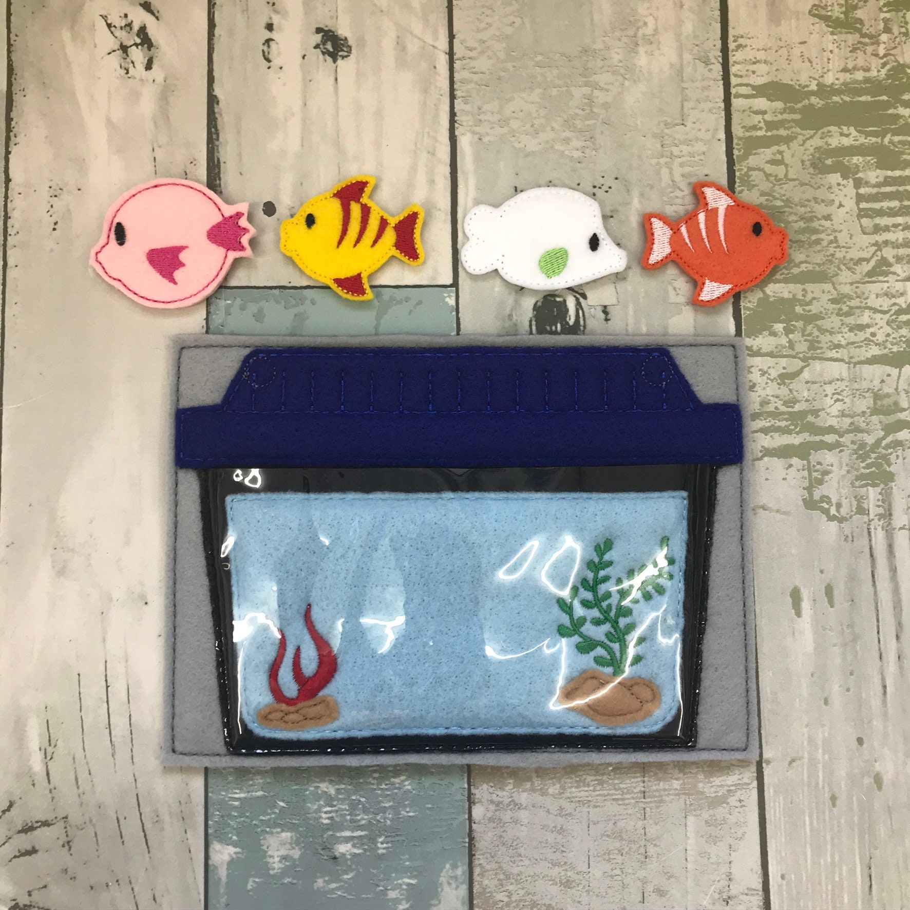 Aquarium Busy Book Page Playtime Quiet Time Learning Fine | Etsy