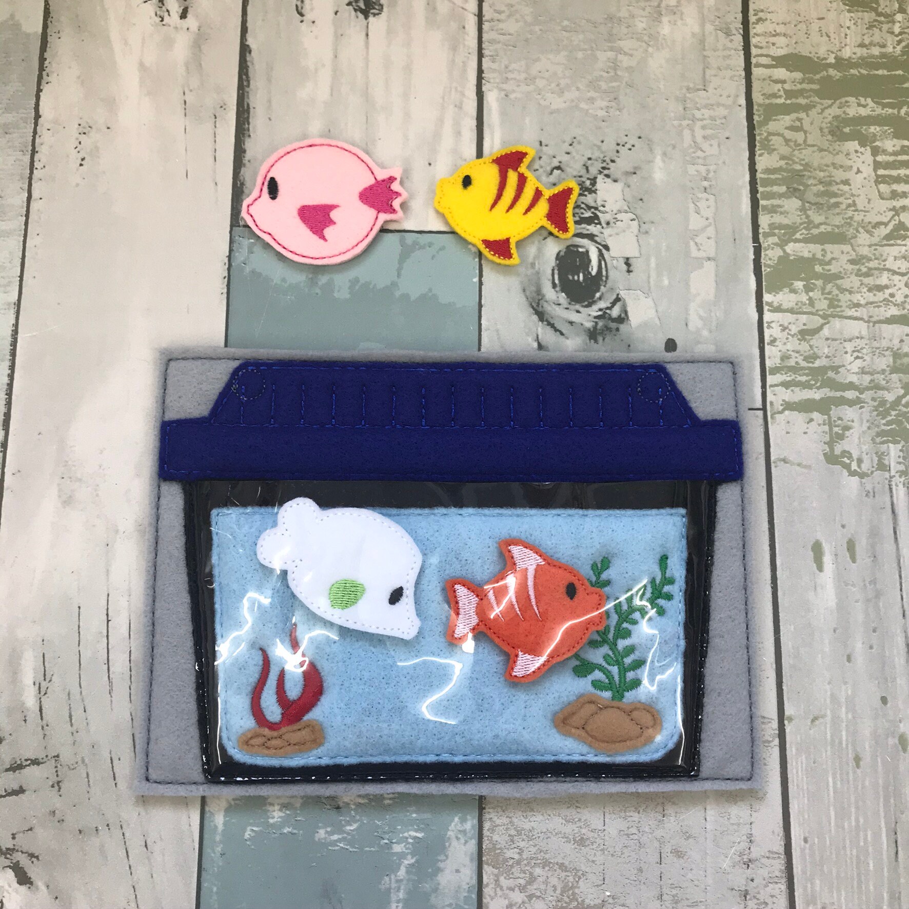 Aquarium Busy Book Page Playtime Quiet Time Learning Fine | Etsy