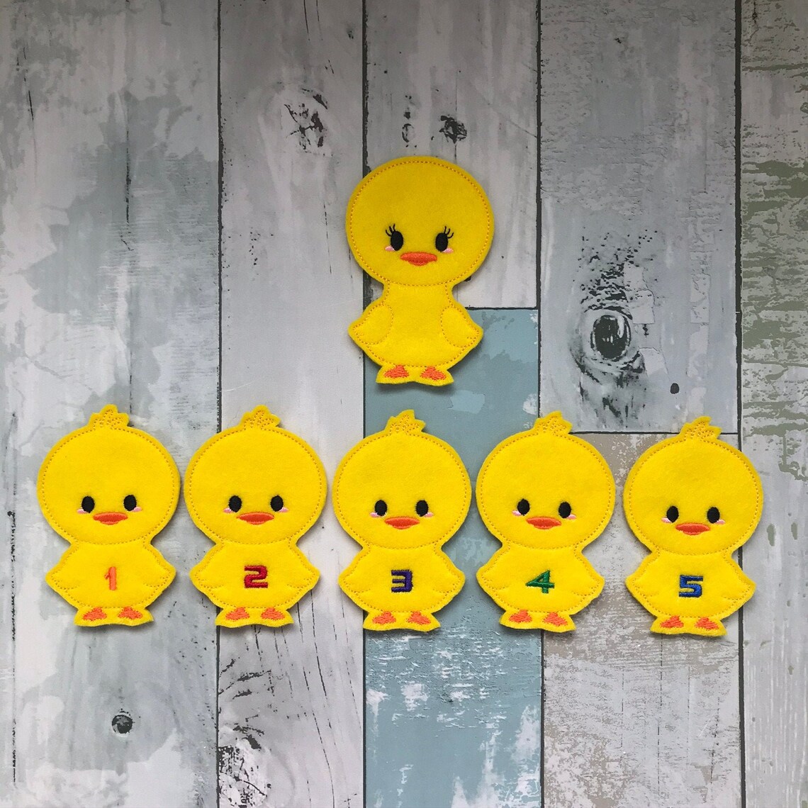 5 Little Ducks Finger Puppets Pretend Play Imagination | Etsy