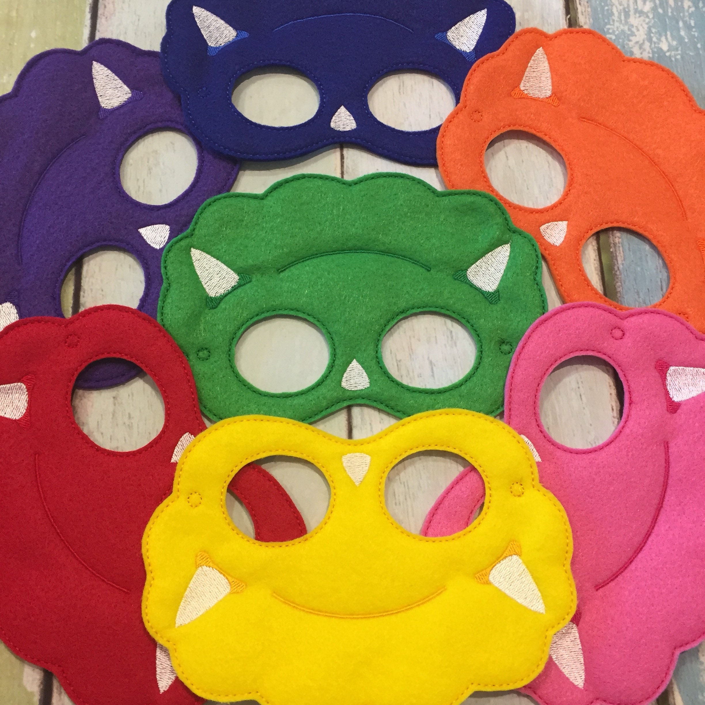 Triceratops Dinosaur Child's Mask Pretend Play - Etsy