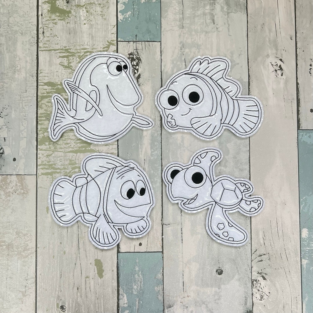 Fish Colouring Dolls, Reusable, Washable, Green, Children, Playtime ...