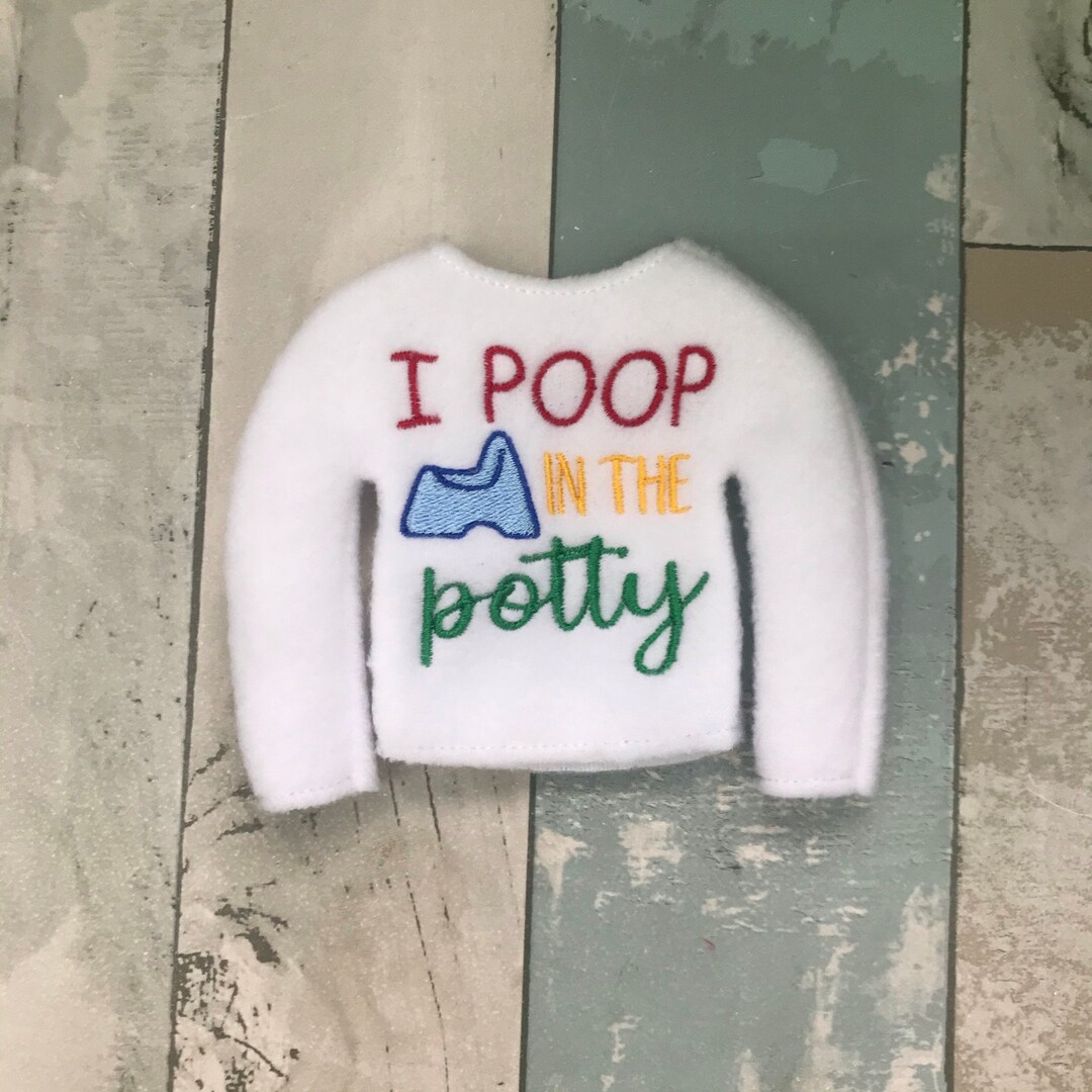 I Poop in the Potty Elf Elf Sweater, Doll Sweater, Elf Costume, Elf ...