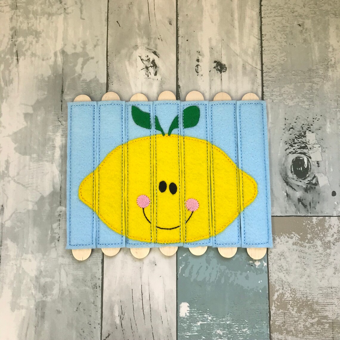 Lemon Stick Felt Puzzle Cute Playtime Quiet Time Learning - Etsy