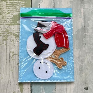 Build a Snowman Busy Book Page, Playtime, Quiet Time, Learning, Fine ...