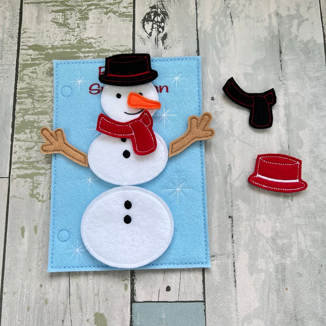 Build a Snowman Busy Book Page, Playtime, Quiet Time, Learning, Fine ...