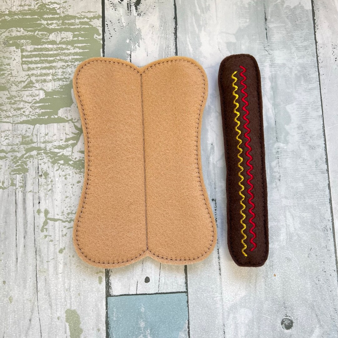 Hotdog Felt Play Food, Pretend, Play Kitchen, Play House, Play Time ...