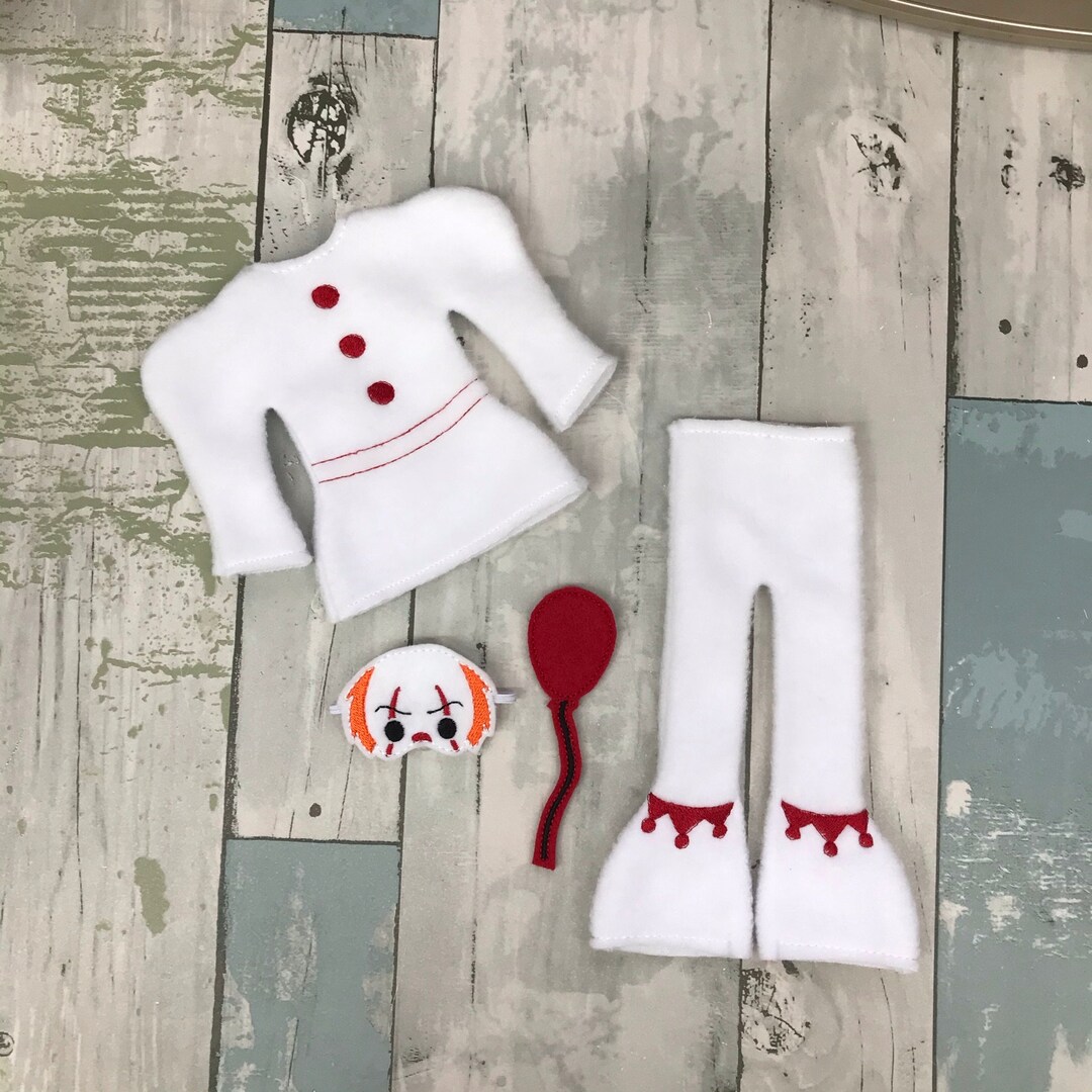 Scary Clown Elf Sweater, Doll Sweater, Elf Costume, Elf Clothes, - Etsy