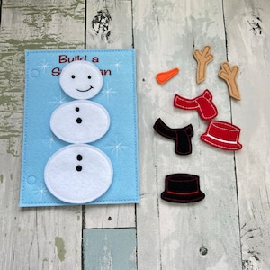 Build a Snowman Busy Book Page, Playtime, Quiet Time, Learning, Fine ...
