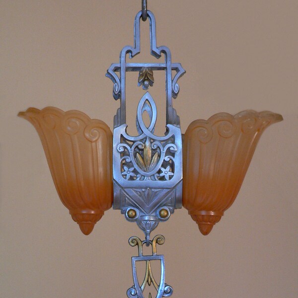 Slipper Shade Chandelier - Etsy