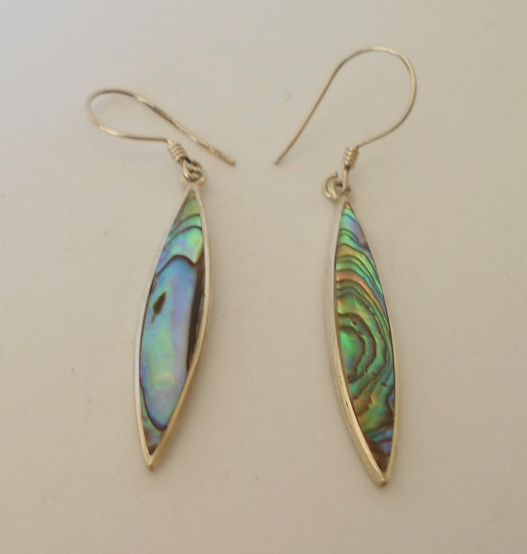 Handmade 925 Sterling Silver and NZ Paua Shell Earring. - Etsy Australia