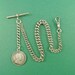 Antique Sterling Watch Chain With 1910 Sterling Coin Watch Fob Pendant ...