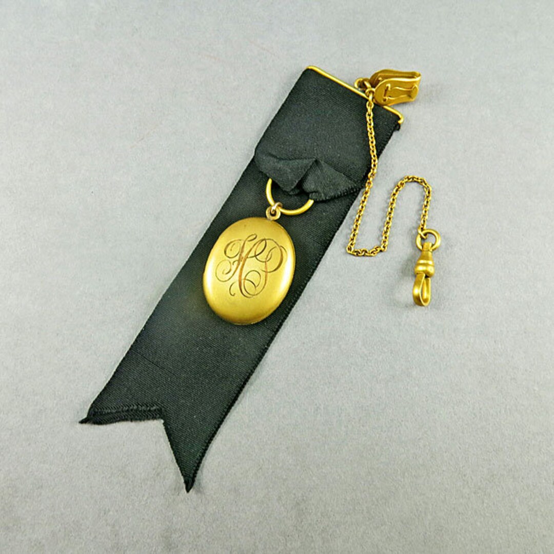 Antique Locket Pendant Fob Picture Locket With Pocket Watch Accessories ...