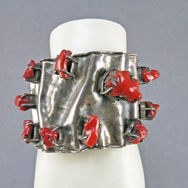 Red Coral Cuff - Etsy