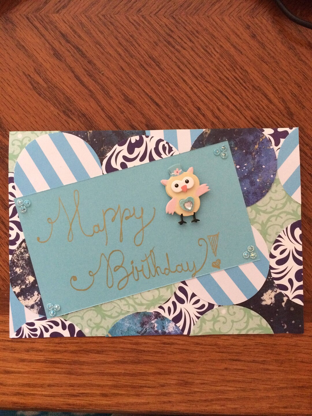 Blue Birthday Card - Etsy