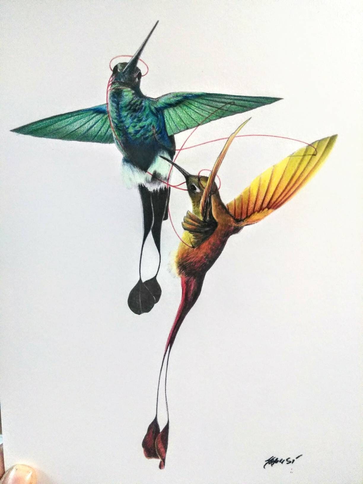 Hand Embelished Print of an Original Drawing - Etsy