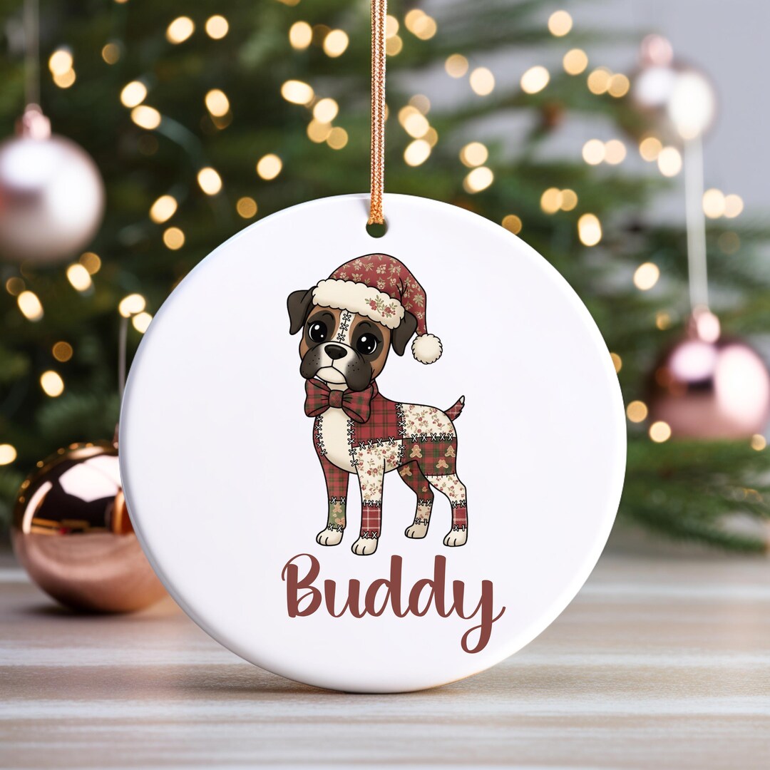 Boxer Ornament,boxer Christmas Ornament,christmas Boxer Ornament,boxer ...