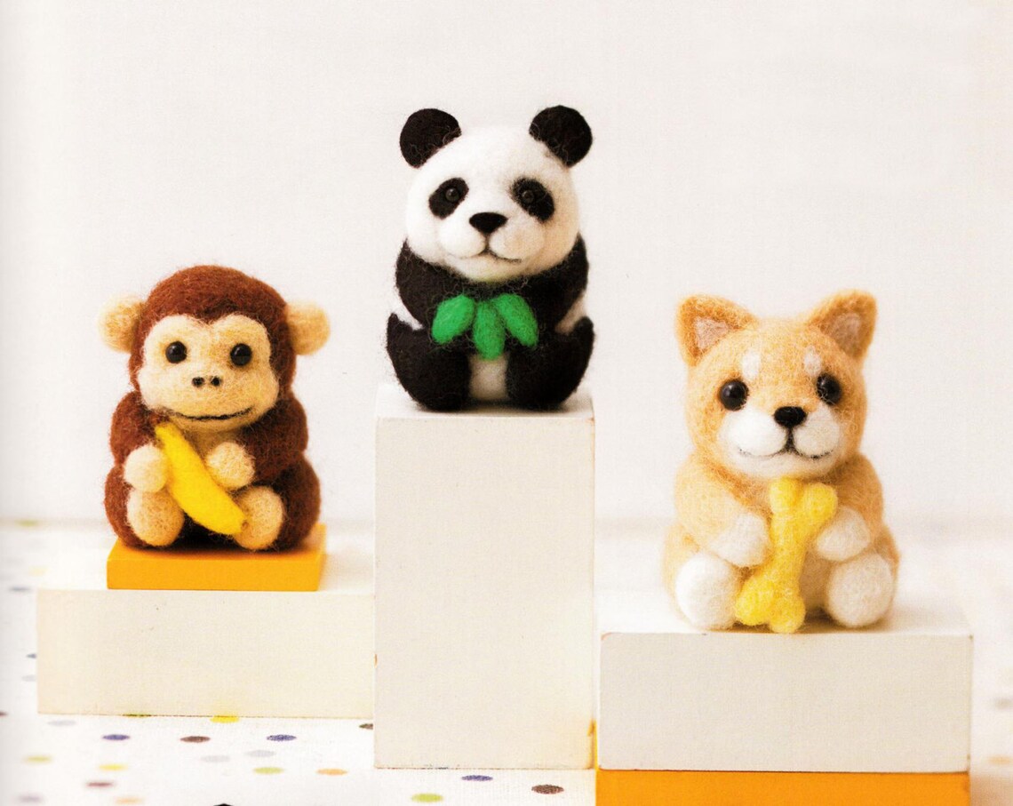 Fluffy Cute Wool Felt Animals Needle Felting Craft Ebook / PDF - Etsy