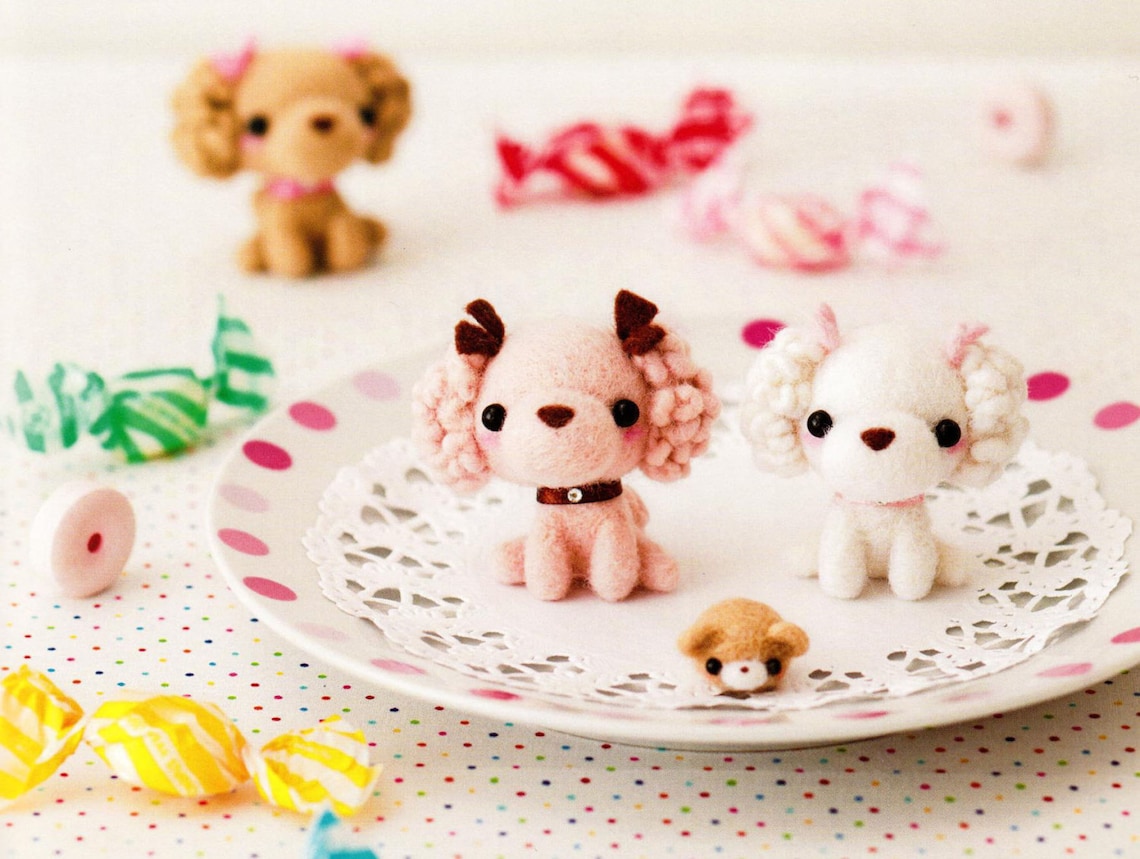 Fluffy Cute Wool Felt Animals Needle Felting Craft Ebook / PDF Patterns ...