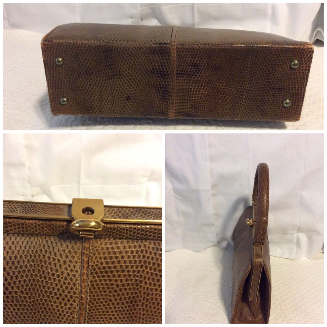 Vintage Bellstone Snake Skin Clutch - Etsy