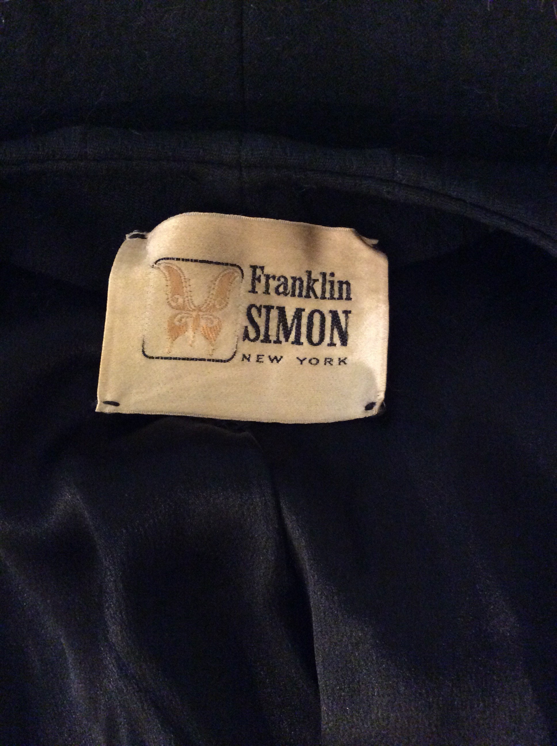 Vintage Franklin Simon Tweed Fur Collar Coat Medium - Etsy