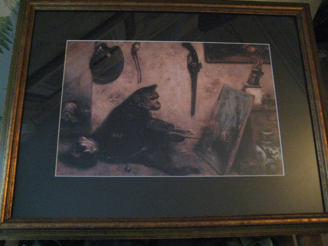 The Monkey Painter Print by Alexandre Gabriel Decamps - Etsy