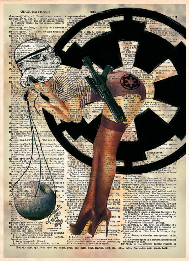 Star wars pinup girl Pinup girl storm trooper with death | Etsy