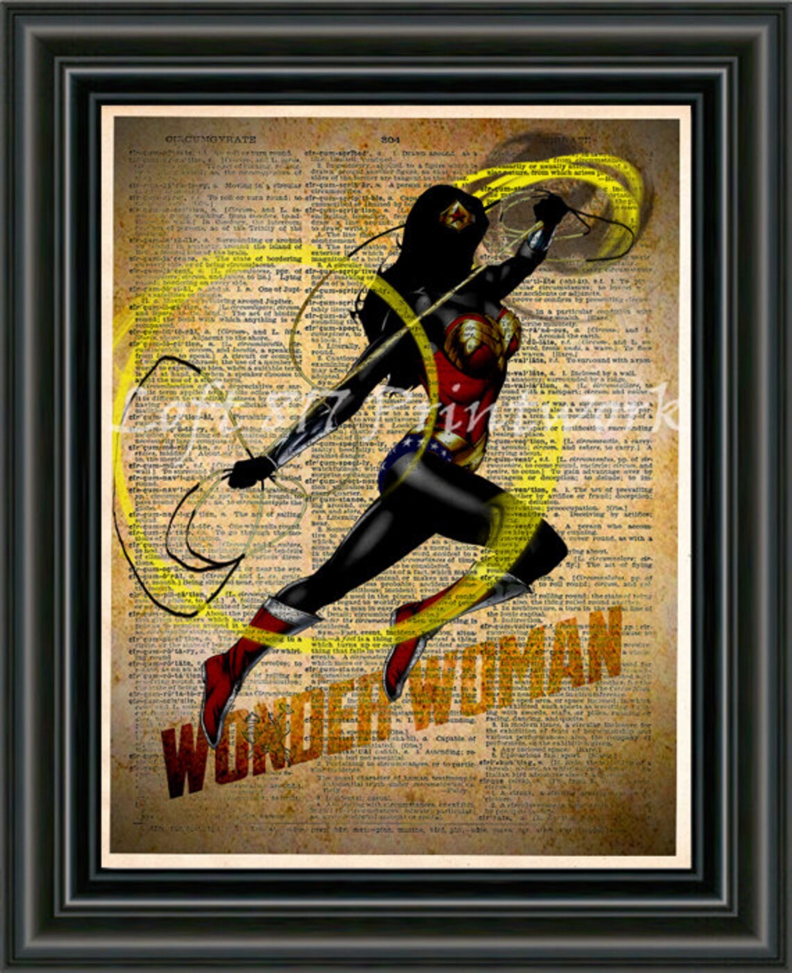 Wonder Woman Print Wonder Woman wall art Vintage pop art | Etsy