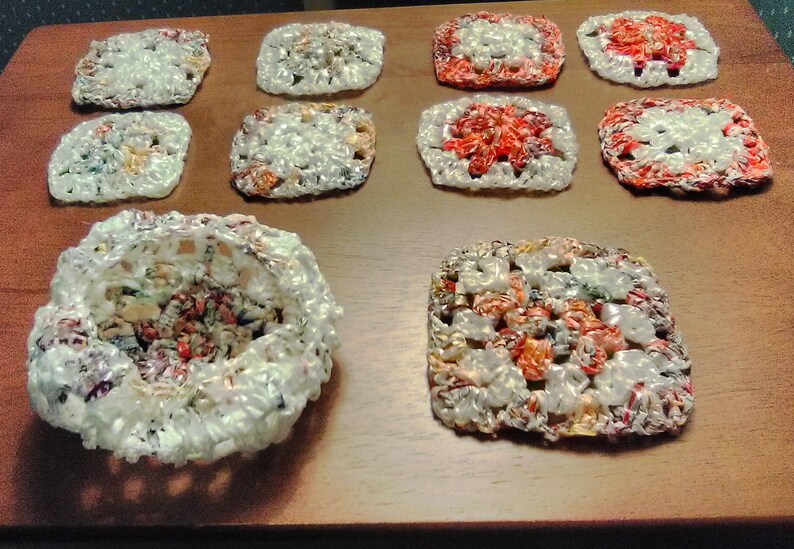 Reduce REUSE Recycle! Plarn Coasters Made From Plastic Bags to Support ...