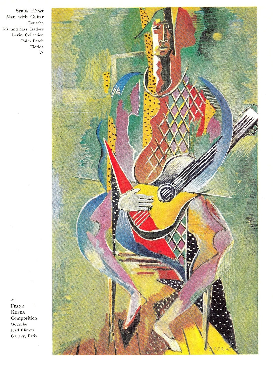 Serge Ferat Art Print Man With Guitar Abstract Art Print - Etsy