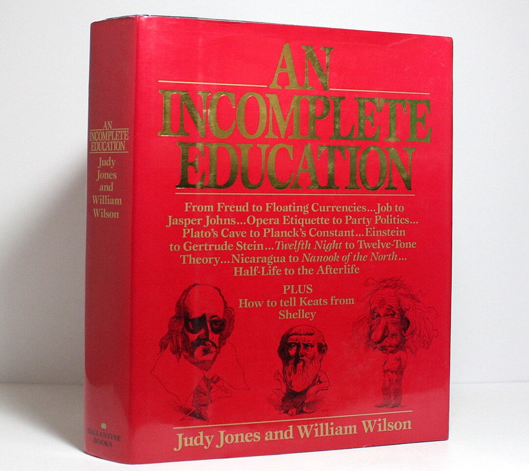 An Incomplete Education 1987 Bestseller Vintage Hardcover - Etsy