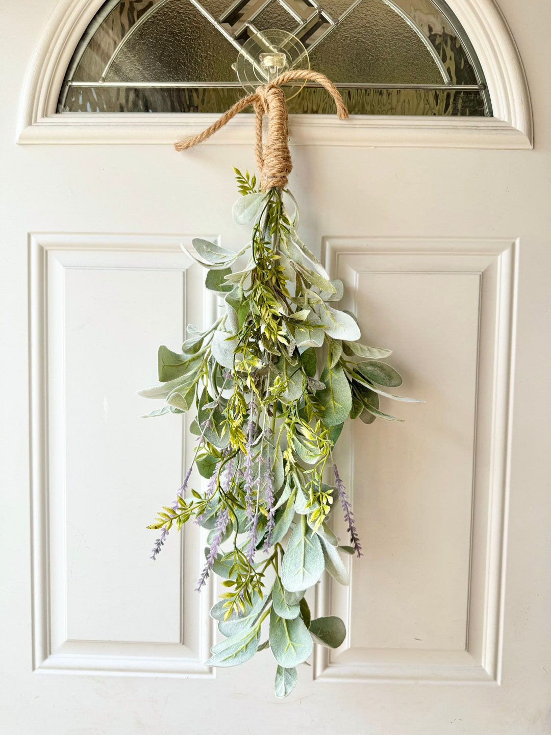 Spring Wreath Swag for Front Door, Greenery Wreath Swag, Spring Swag ...