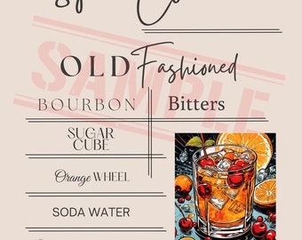 Fun Cocktail Wall Art Digital Download - Signature Cocktails - Mojito ...