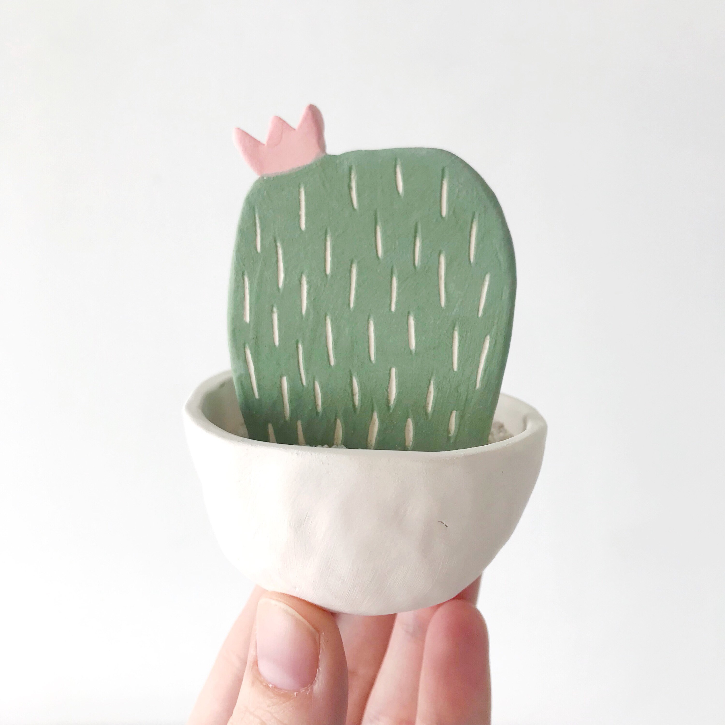 Little Bloom Ceramic Cactus // Ceramic Cactus // Cactus Statue | Etsy