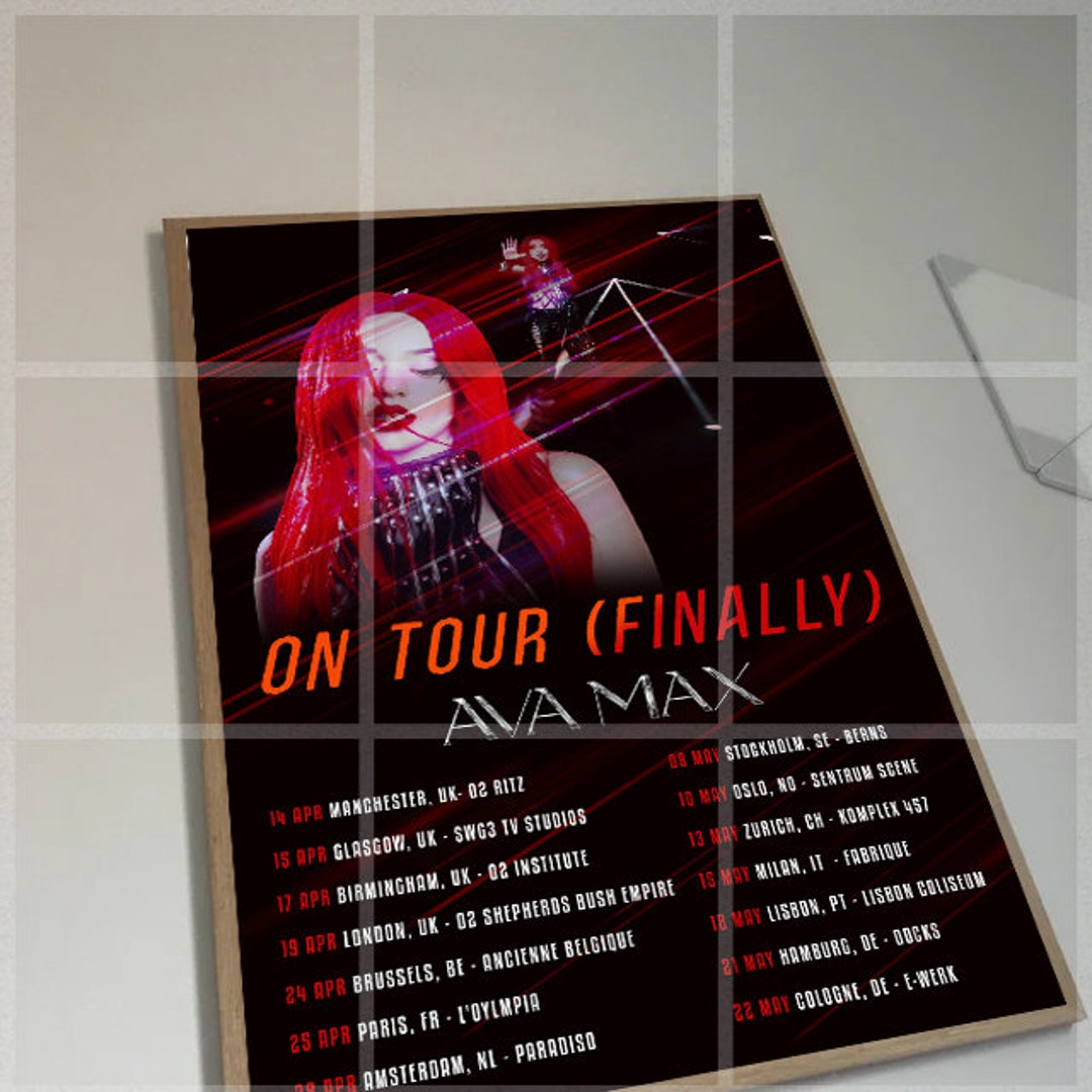 Ava Max on Tour Finally 2023 Poster - Etsy UK