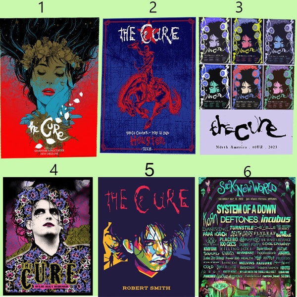 The Cure 2023 Tour Posters - Etsy