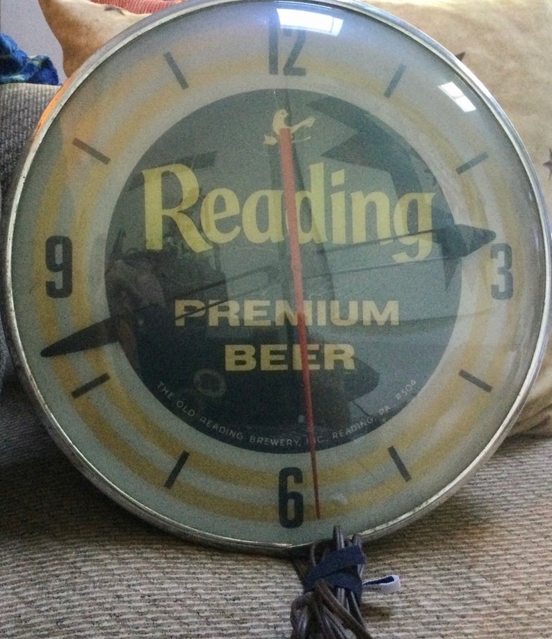 Vintage Reading Premium Beer Clock - Working - Etsy