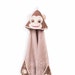 Personalised Monkey Hooded Towel - Etsy UK