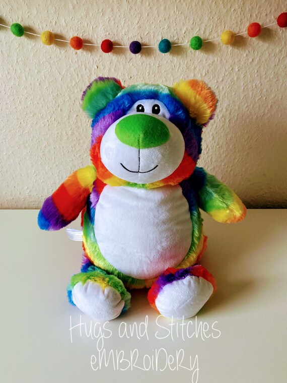Cubbies Rainbow Bear Personalised Gift Great Birthday Gift | Etsy UK