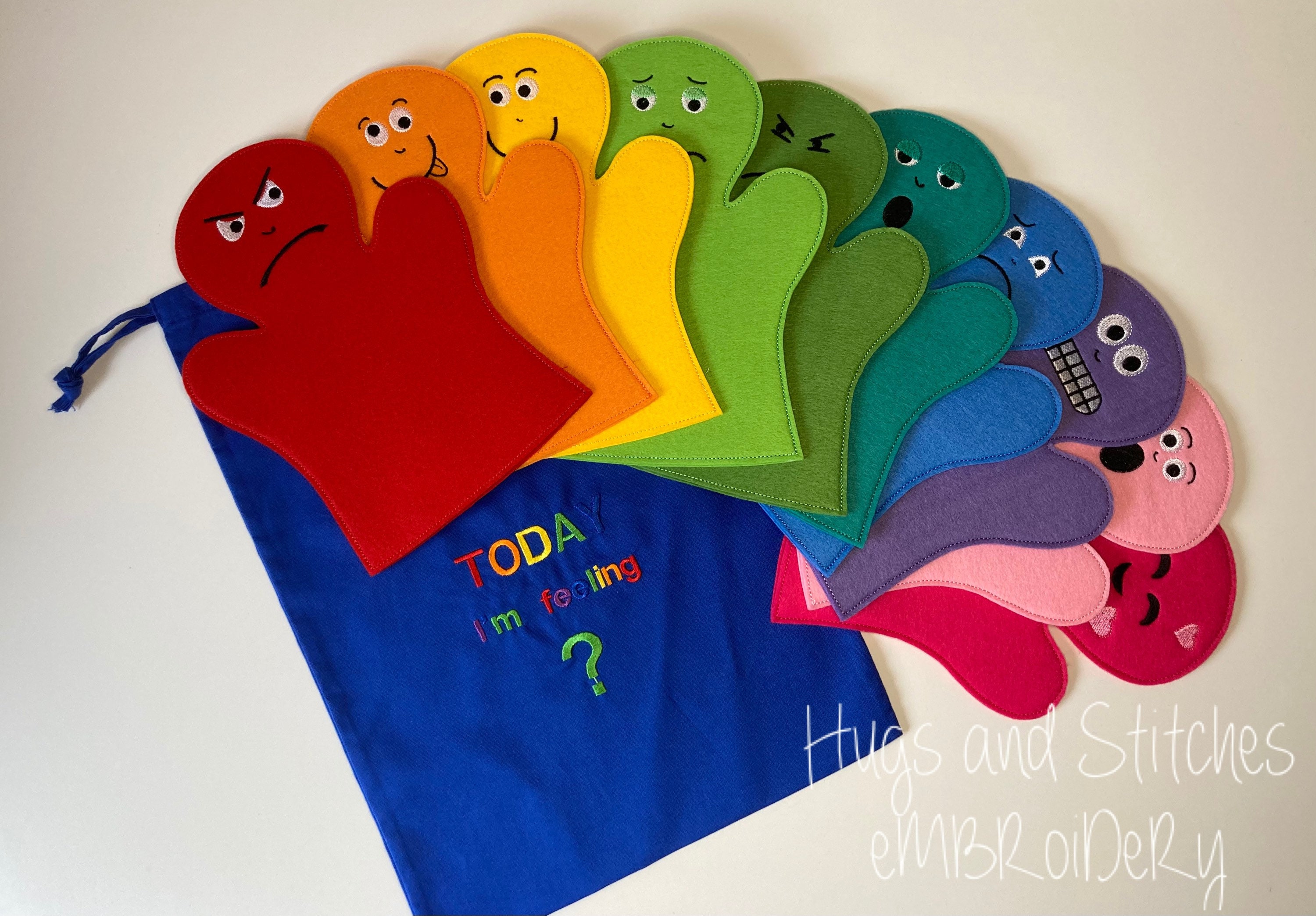 10 Piece Emotions Hand Puppets Set Teaching Aid SEN | Etsy