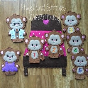 Five Little Monkeys Finger Puppet Set | 10 Monkeys Jumping on the Bed ...