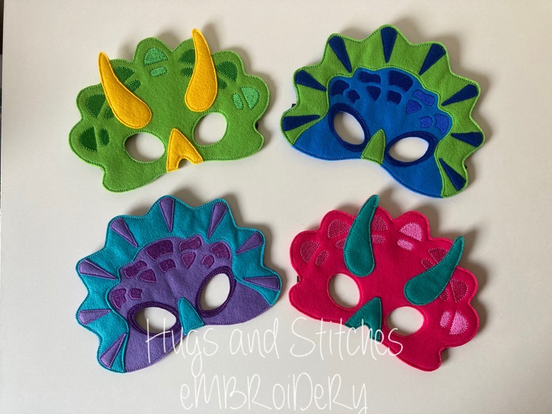 Dinosaur Mask Triceratops Mask Dino Mask Dinosaur Girl | Etsy