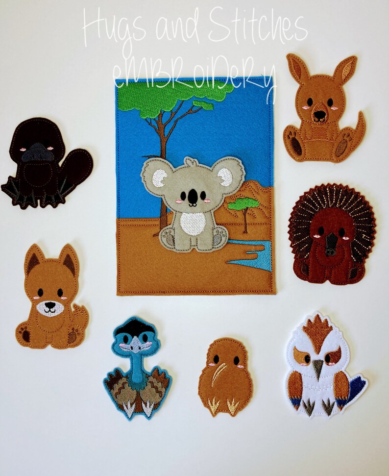 9 Piece Australian Animals Finger Puppets Storytelling - Etsy