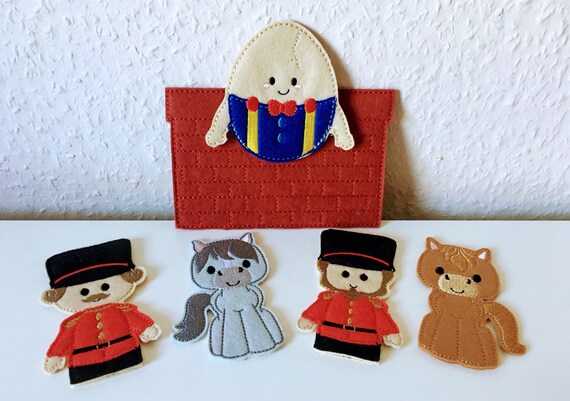 Humpty Dumpty Finger Puppet Set Humpty Dumpty Sat on the | Etsy UK