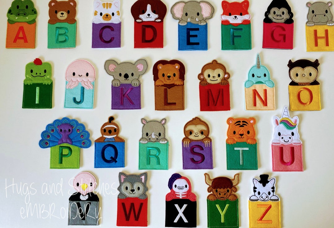 26 Piece Alphabet Animal Finger Puppet Set | Teaching Aid | Exclusive ...
