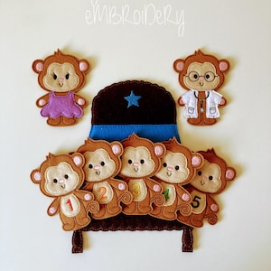Five Little Monkeys Finger Puppet Set | 10 Monkeys Jumping on the Bed ...