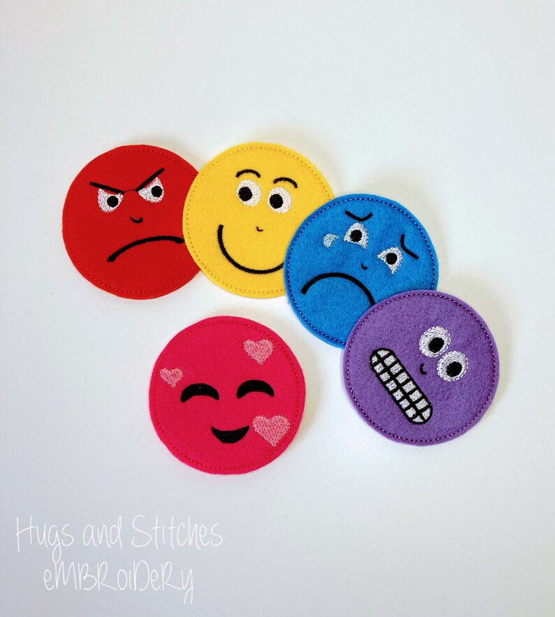 6 Piece Emotions Finger and Hand Puppet Set and Felt Board | Etsy