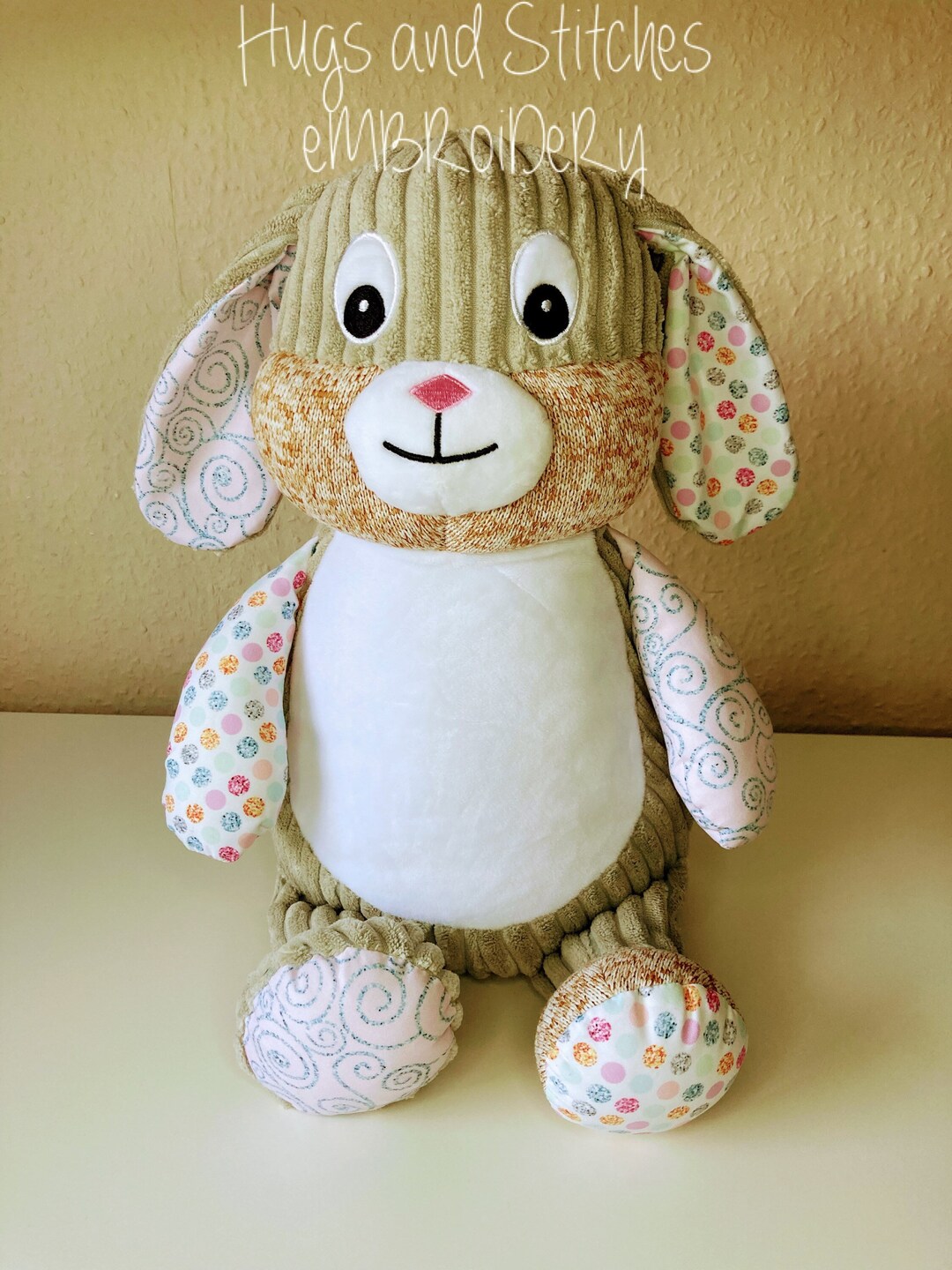 Cubbies Patchwork Bunny, Icing Sugar Bunny, Personalised Gift ...